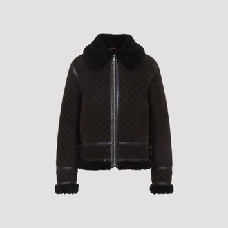 Gucci Veste en peau de mouton Gucci Gg
