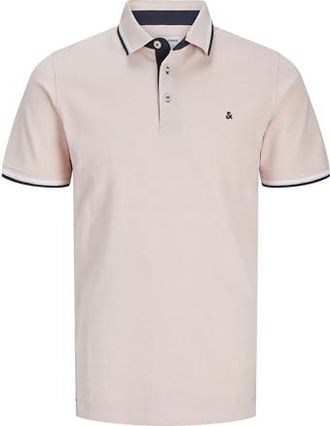 Jack & Jones Jack & Jones Jjepaulos Polo SS Noos pour Homme, Rose Clair, Bleu Marine, Blanc, L