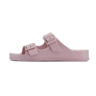 Duuo Sandales d&eacute;t&eacute; pour homme et femme Eco-Friendly Vegan avec double sangle et boucle pour piscine et plage, mod&egrave;le EVA Flat, lilas, 39 EU