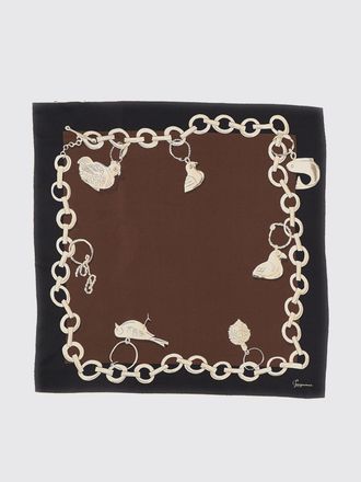 Jacquemus Quadratischer Designer-Seidenschal mit grafischem Allover-Druck