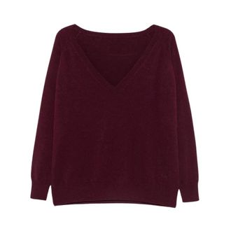 Plan C Maglia SC. V M/L Back TO Front - - Knitwear - Damen - Lila - S