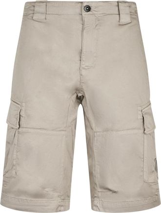 C.P. Company C.p. Company, Homme, Shorts, Gris, Taille: L Bermuda Cargo en Satin Stretch