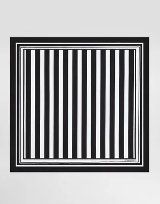 Dolce & Gabbana Tuch Aus Seidentwill 90 X 90 Streifenprint - Mann Schals Und Tücher Mehrfarbig Onesize