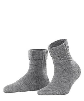 Burlington Plymouth W So laine unies 1 paire, Chaussettes Femme, Gris Dark Grey 3070, 36-41
