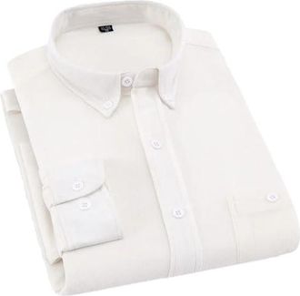 Generic Chemise &agrave; manches longues en coton pour homme - Automne et hiver - Couleur unie - Poche chaude, 71, Taille 5XL