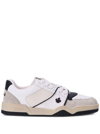 Dsquared2 baskets Spiker en cuir à broderies - Blanc