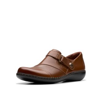 Clarks Damen Ashland Gem Slipper, Hellbraunes Leder, 41 EU Weit