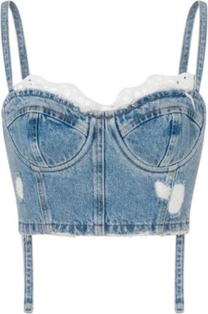 Moschino Femme, Tops, Bleu, Taille: 38 FR Sleeveless Top
