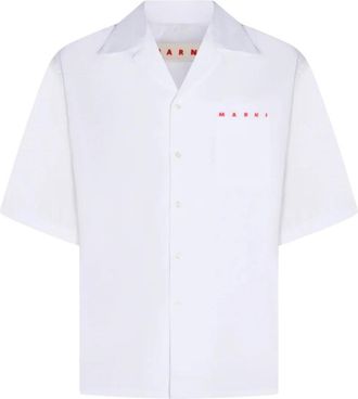Marni Homme, Chemises, Blanc, Taille: L Short Sleeve Shirt