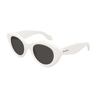 Alaia Femme, Accessoires, Blanc, Taille: 50 MM Aa0091S Lunettes de soleil rondes oeil-de-chat