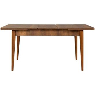 Dmora Ausziehbarer Tisch Dgabriel, K&uuml;chenkonsole, Esstisch mit Verl&auml;ngerung, Ausziehbares K&uuml;chenregal, 130x80h77 cm, Nussbaum - Dmora