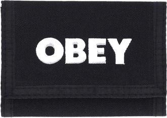 Obey Fettes Logo Dreifach Geldb&ouml;rse Schwarz - - Accessories - Herren - Schwarzk - ONE SIZE