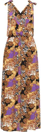 Faina Maxikleid mit Allover-Print Damen Orange Mehrfarbig
