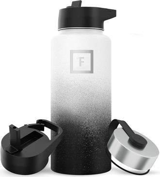 Iron Flask Edelstahl Trinkflasche mit Strohhalm - 650/950/1200/1800 ml - Kohlens&auml;ure Geeignet Auslaufsicher Doppelwandig Isoliert Thermosflasche BPA-Freie - Wass
