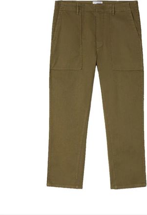 Dondup Casual Army Style Leinen Baumwollhose - - Trousers - Damen - Gr&uuml;n - W27