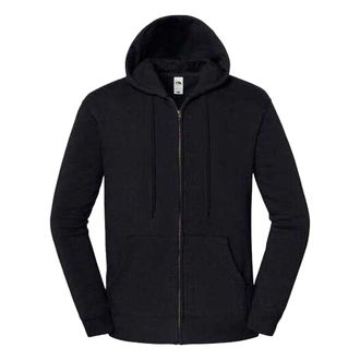 Fruit Of The Loom Fruit of the Loom - Iconic Premium Hoodie mit durchgehendem Rei&szlig;verschluss f&uuml;r Herren/Damen Unisex (Schwarz)