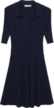 SIMKHAI robe courte Patricia à coutures contrastantes - Bleu