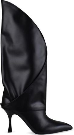 Balmain Stiefel mit gedrehtem Absatz Schwarz