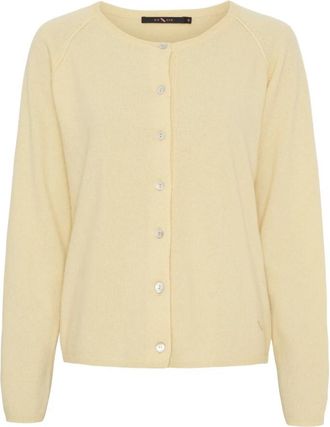 BTF-CPH 50067 Kaschmir & Merinowolle Cardigan - - Knitwear - Damen - Gelb - XS
