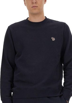 Paul Smith Zebra-Embroidered Sweatshirt - Blue