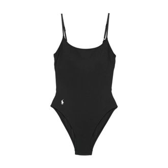 Polo Ralph Lauren Femme, Maillots de bain, Noir, Taille: 42 FR Maillot de bain avec logo brod&eacute;