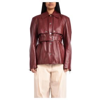 Sportmax Femme, Vestes, Rouge, Taille: 36 FR Veste Courte Nappa Double &Eacute;paisseur