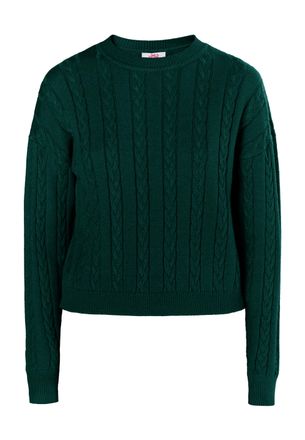 Mymo Strickpullover Damen dunkelgr&uuml;n