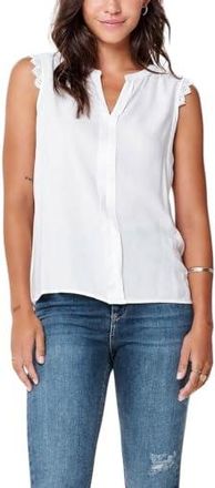 Only Top sans Manches en Dentelle décontracté pour Femme, Couleurs:Blanc, Taille:40