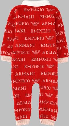 Emporio Armani Wool-Silk-Cashmere Blend Onesie - Red