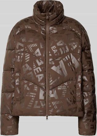 Emporio Armani Steppjacke mit Logo-Muster und Stehkragen