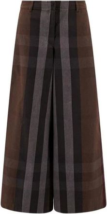 Burberry Femme, Pantalons, Brun, Taille: 40 FR Pantalon D&eacute;contract&eacute; en Coton