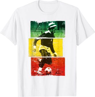 Bob Marley Official Rasta Tricolour Football T-Shirt