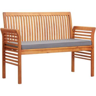 vidaXL Vidaxl - 2-Sitzer Gartenbank mit Kissen 120 cm Massivholz Akazie
