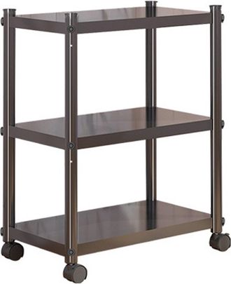 Generic Küchenregal 3/4/5-stöckiger Rollwagen Verdicktes Metallmaterial Verstellbare Trennwände Badezimmerregale Lackierung Aus Kohlenstoffstahl für Die Küche