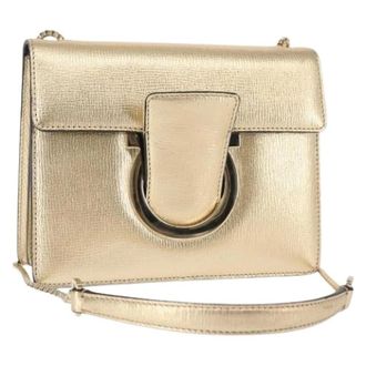 Ferragamo Pre-owned Leder Schultertasche - - Pre-owned - Damen - Gelb - ONE SIZE