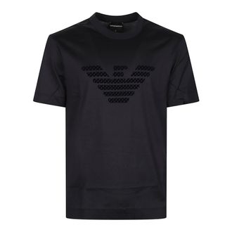 Emporio Armani Homme, Tops, Bleu, Taille: L T-shirt Maxi Logo Flock