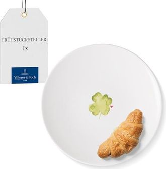 Villeroy & Boch With Love assiette &agrave; dessert/pour le petit-d&eacute;jeuner Good Luck, porcelaine Premium, assiette &agrave; g&acirc;teau, assiette &agrave; salade, r&eacute;sistant au lave-vaisselle e