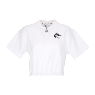 Nike Femme, Tops, Blanc, Taille: 42 FR Air Pique Polo