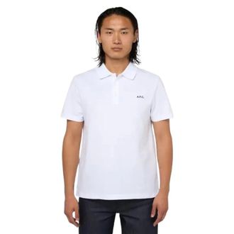 A.P.C. A.p.c., Homme, Tops, Blanc, Taille: L Polo Standard