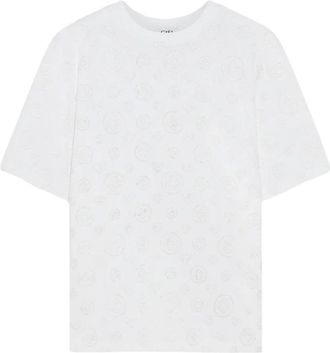 Casablanca Homme, Tops, Blanc, Taille: M Crochet Shirt