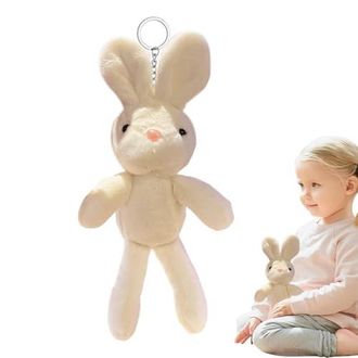 Generico Keychain Bunny | souple portable Pelive de lapin plein animal | Charme de sac &agrave; dos, petits animaux en peluche pour cl&eacute;s, sac ou sac, blanc, riferimen