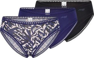 sloggi GO Crush High Leg C3P Femme, Blue - Dark Combination, XXL