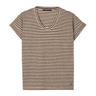 Luisa Cerano Femme, Tops, Brun, Taille: 38 FR T-Shirt Ray&eacute;