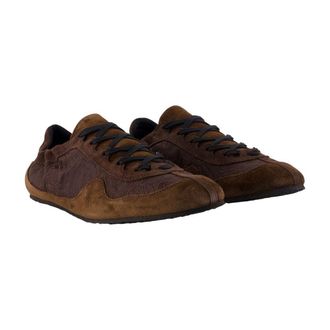 Cecilie Bahnsen Calfskin Mixed-Media Sneaker - Brown
