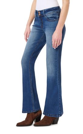 Wallflower Jeans Damen Luscious Curvy Bootcut Mid Rise Insta Stretch Juniors (Standard und Plus) Jeans, Pia, 48 Mehr
