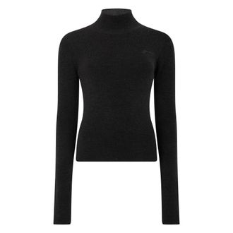 Ganni Eng anliegender Pullover mit hohem Kragen - - Knitwear - Damen - Schwarzk - M