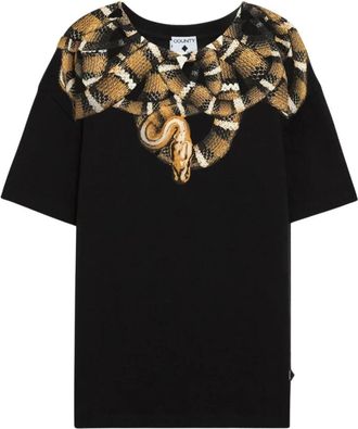 Marcelo Burlon Homme, Tops, Noir, Taille: L Short Sleeve T-Shirt