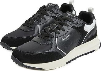 Pepe Jeans London Homme Joy Leather M Basket, Black (Black), 43 EU