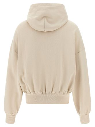 Dolce & Gabbana Logo-Print Fleece Hoodie - Cream
