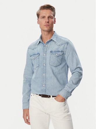 Tommy Hilfiger Jeanshemd Western MW0MW44983 Hellblau Regular Fit